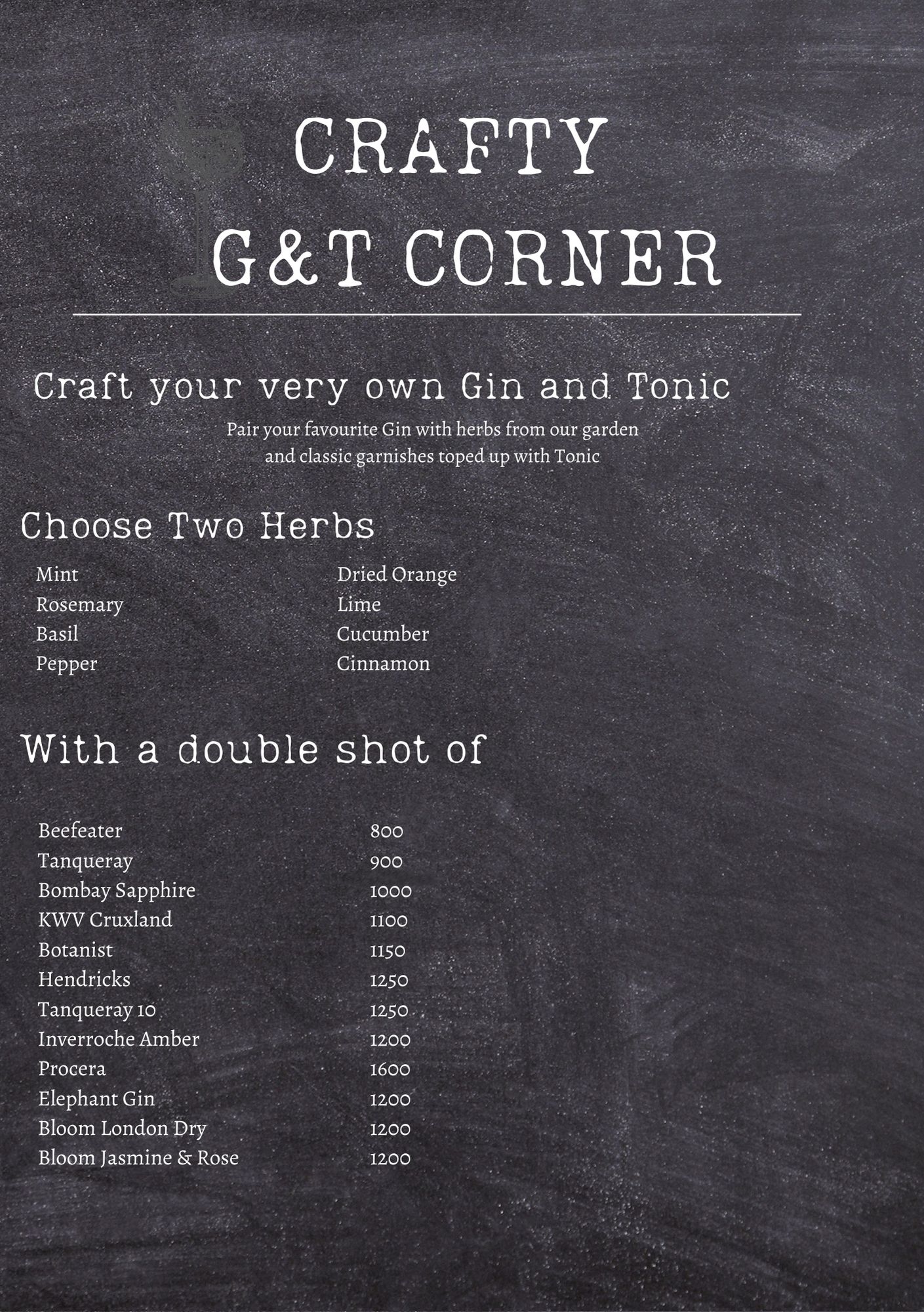 Menu – Crafty Chameleon