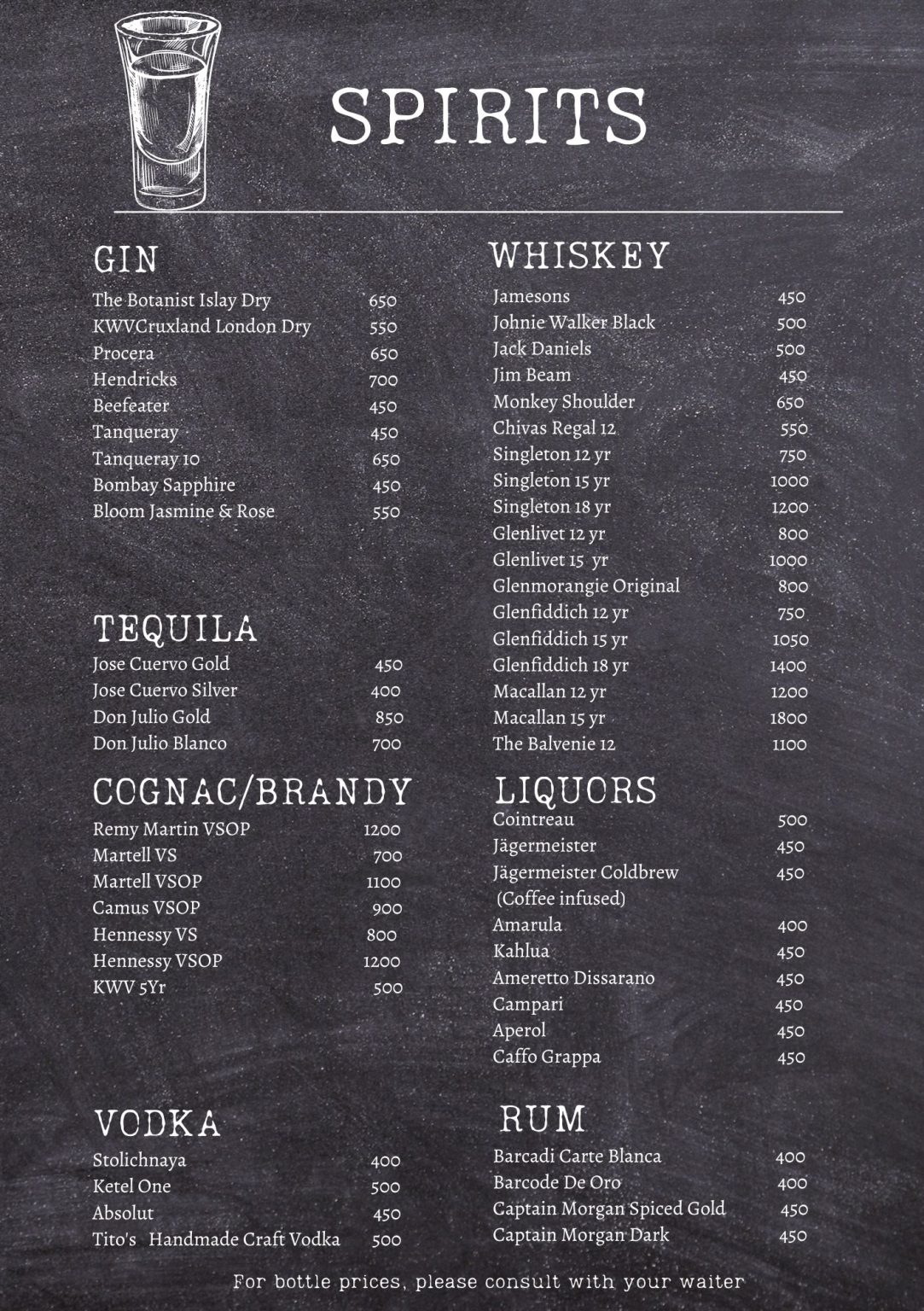 Menu – Crafty Chameleon Brewery