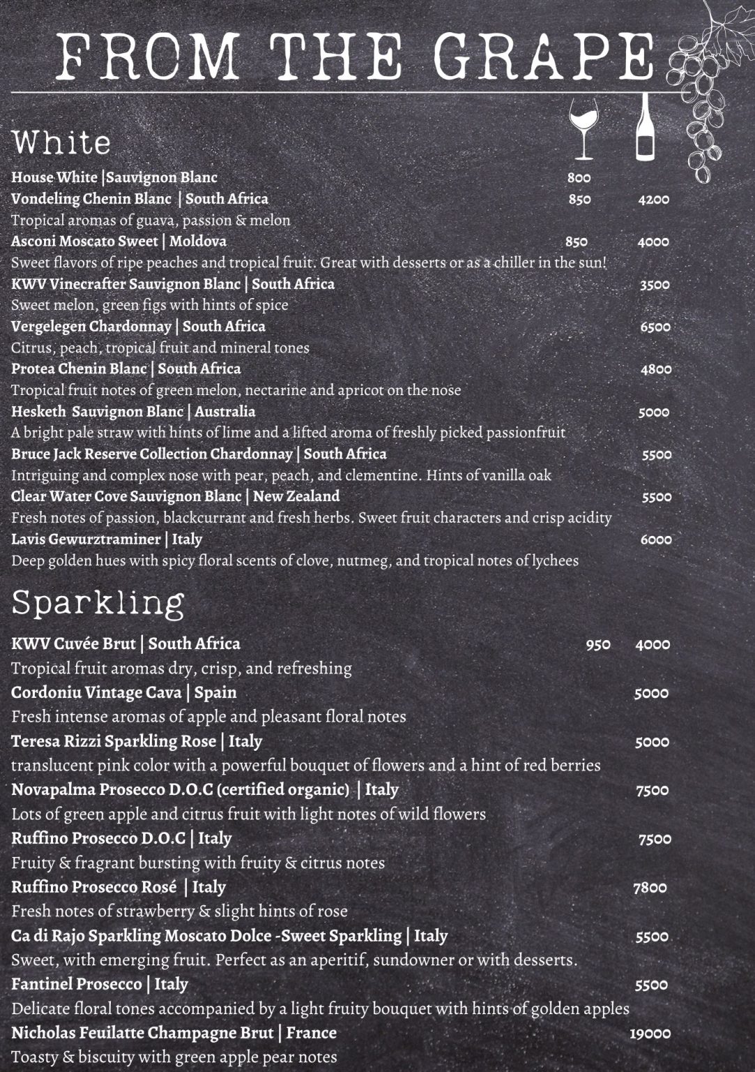 Menu – Crafty Chameleon Brewery