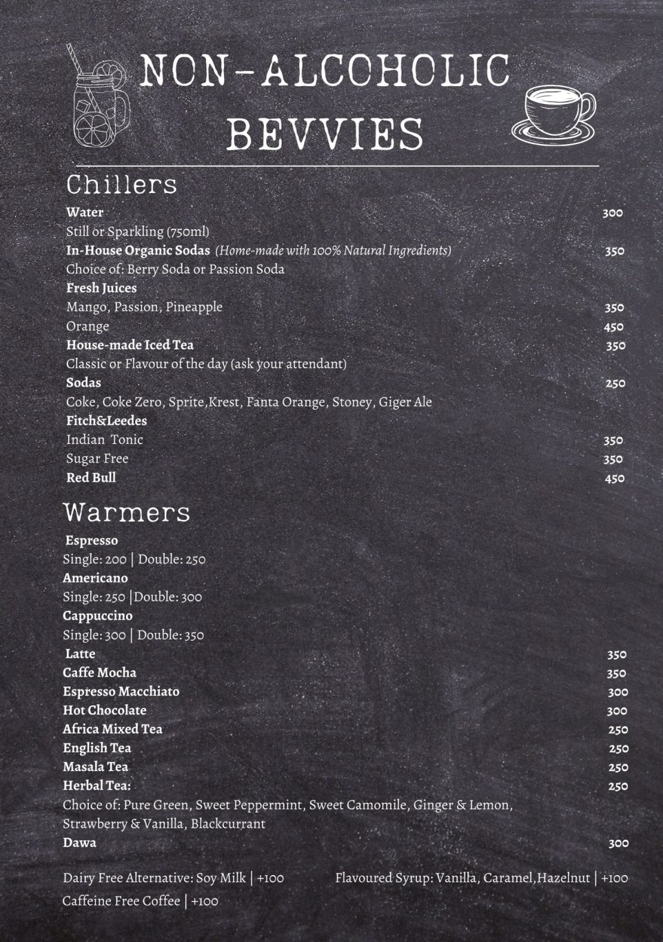 Menu – Crafty Chameleon Brewery