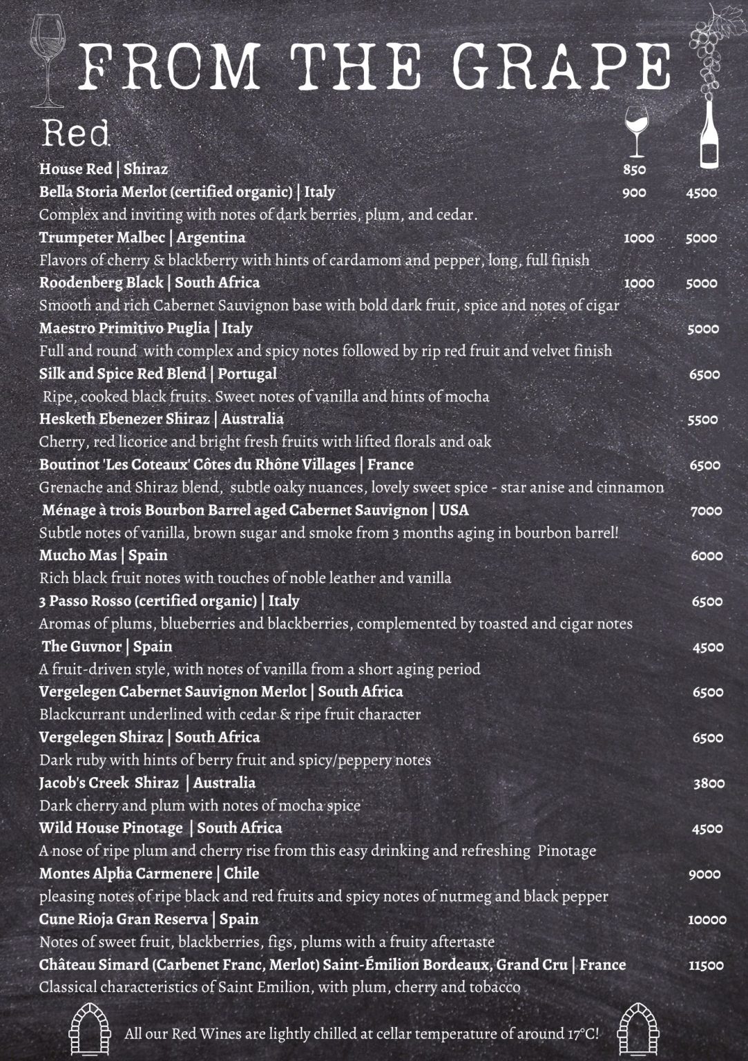 Menu – Crafty Chameleon Brewery